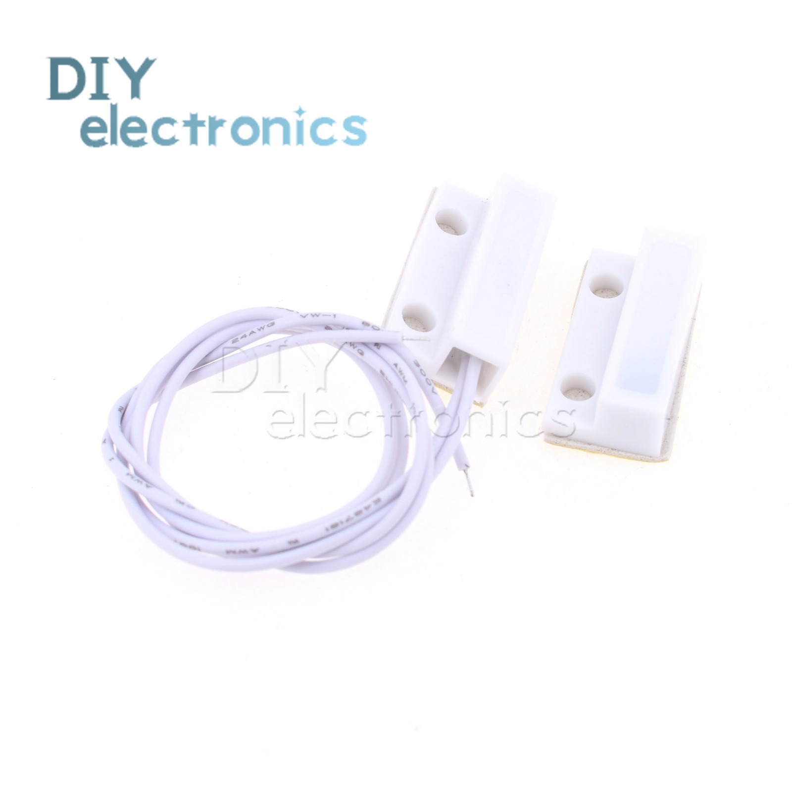 1Pair MC-38 White Wired Door Window Sensor Magnetic Switch Home Alarm ...