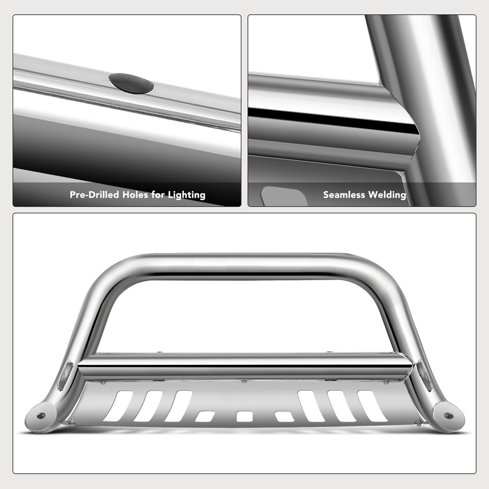 3" S/S Bull Bar Bumper Push Grille Guard for Chevy Silverado 2500 GMC ...