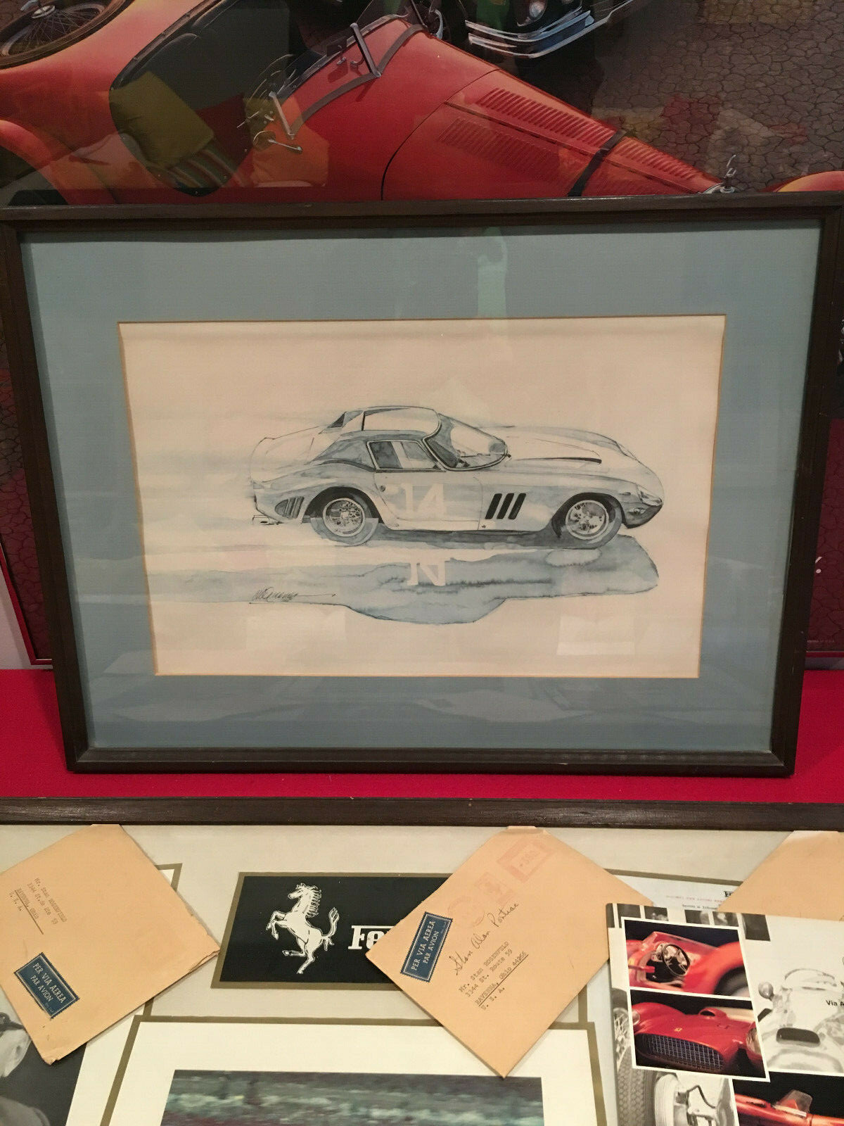 CHUCK QUEENER FERRARI GTO # 14 WATERCOLOR ARTIST SPECIALIZING IN ...
