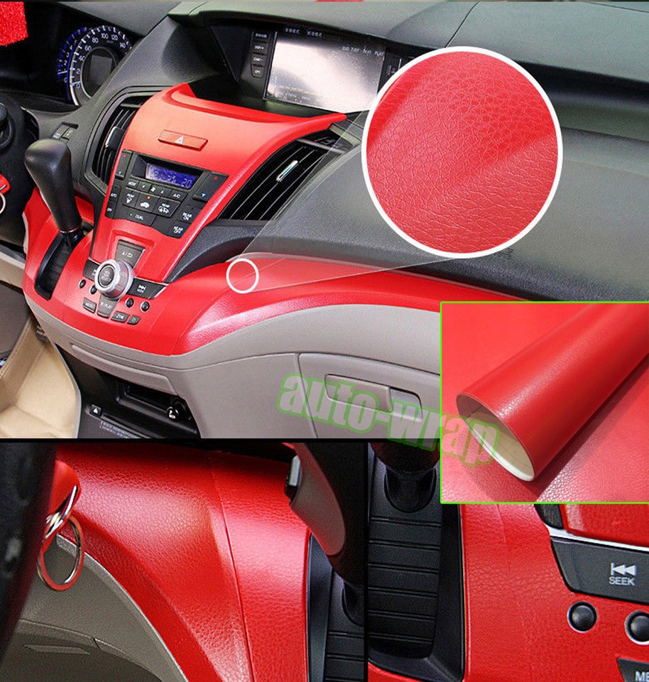 Bubbles Free Matte Car Interior Leather Grain Texture Film Vinyl Wrap ...