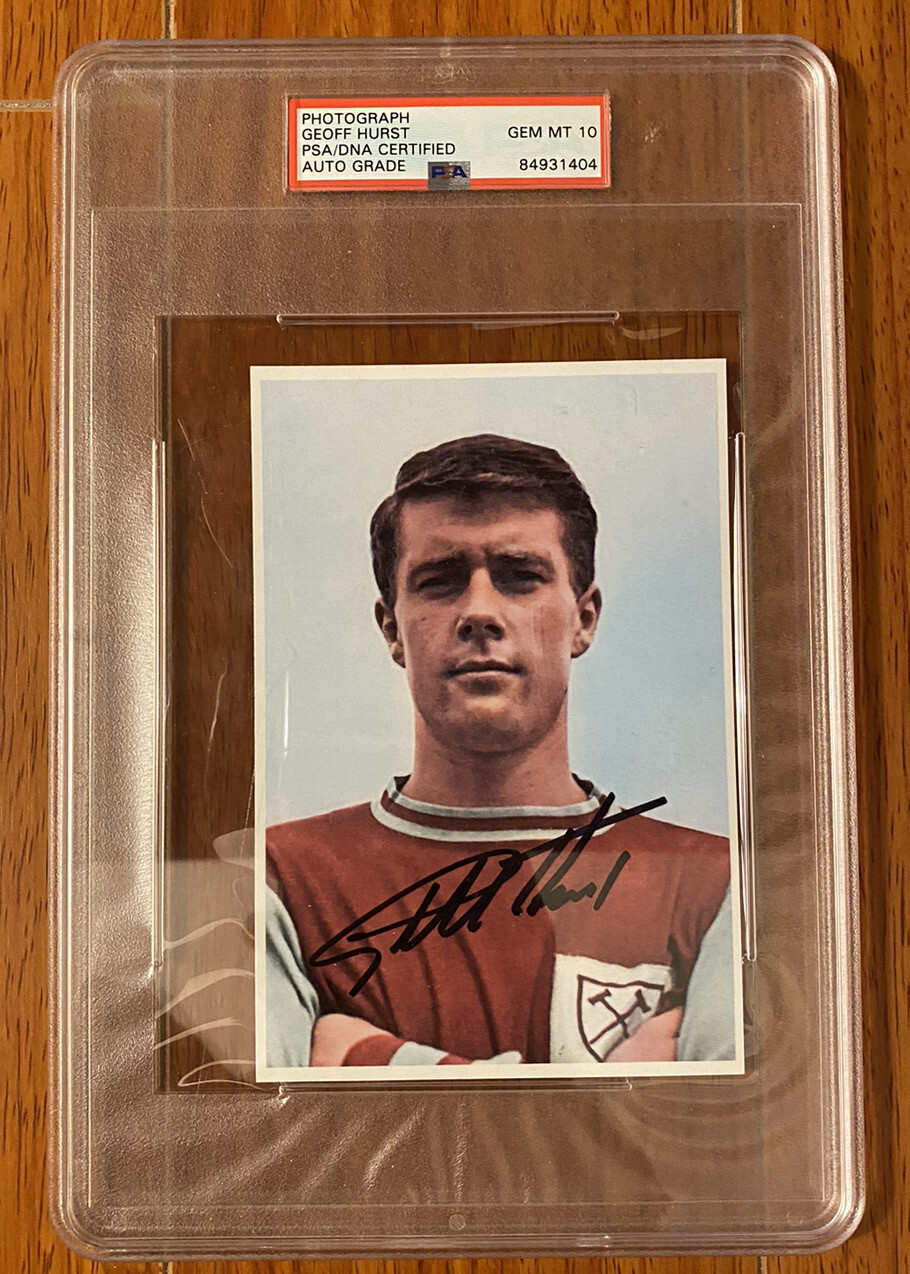 Sir Geoff Hurst PSA Autograph Signed Color Photo Card 10 Auto HOF ...