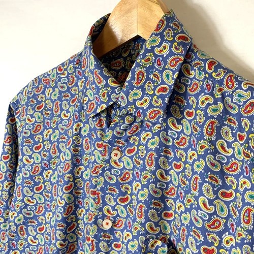 Alan Flusser Colorful Paisley Print Long Sleeve Hidden Buttondown Shirt ...