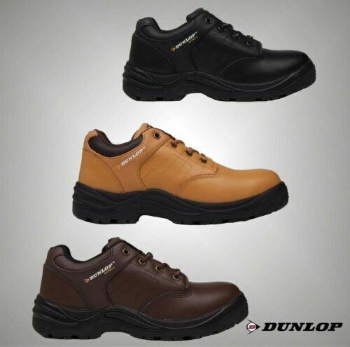 Dunlop Kansas Mens Leather Steel Toe Cap Safety Shoes Boots Work Anti ...