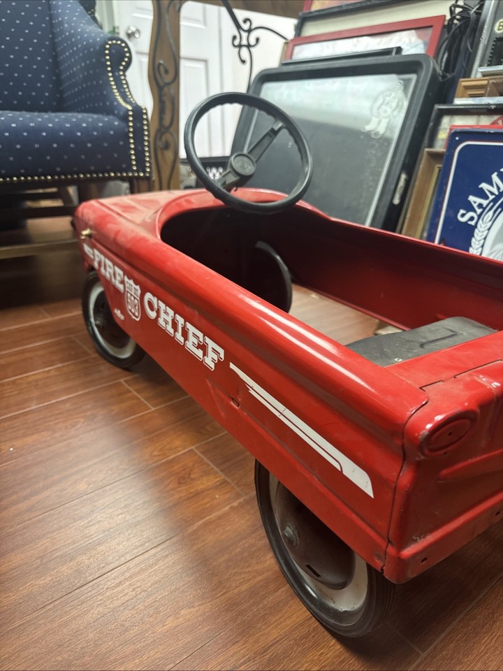 Vintage AMF FIRE CHIEF #503 FIRE TRUCK Pedal Car RED | eBay