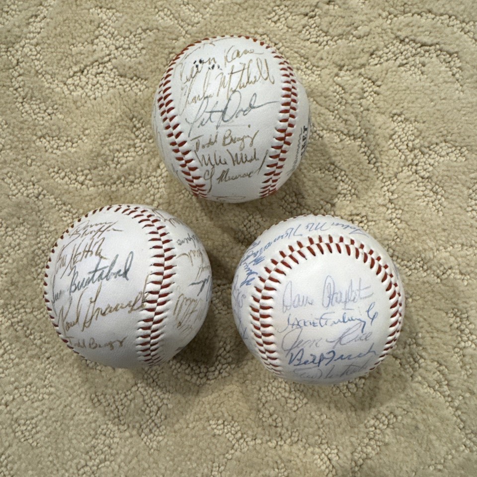 Signed Red Sox Baseballs Jim Rice Roger Clemens + Many Other 66 Total ...