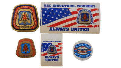 UNITED BROTHERHOOD of CARPENTERS EMBROIDERED UBC EMBLEM PATCH & Sticker ...