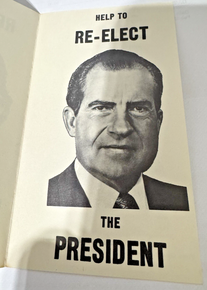 Nov 7 1972 Re-elect Richard Nixon Election Day card - Washington DC | eBay