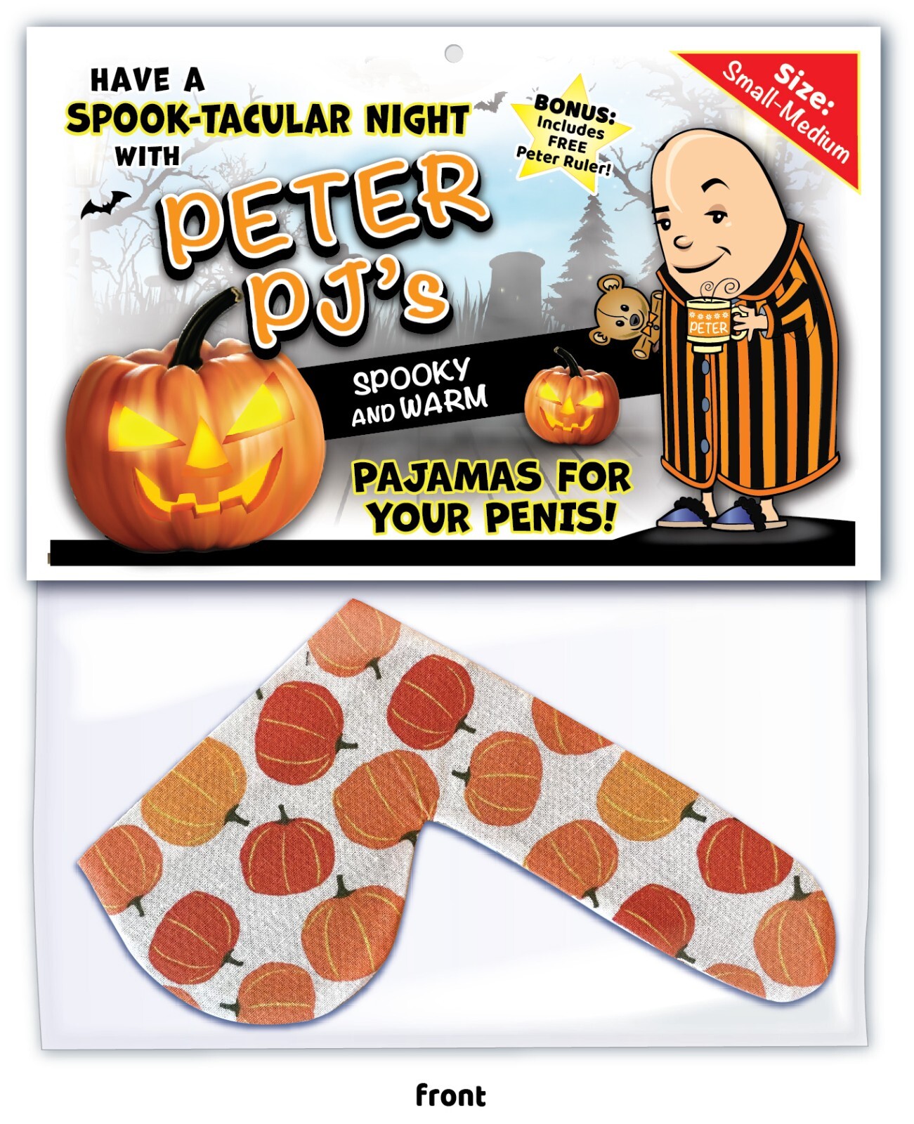 Halloween Pumpkin Peter PJ's Willy Warmer - WEINER SOCK Gag Gift Adult ...