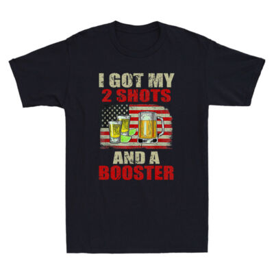 I Got My 2 Shots And A Booster Funny Vaccination Joke Gift Vintage Men ...