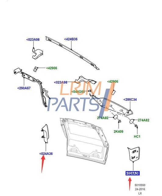Land Rover OEM Liftgate Tailgate Hatch-access Cover Left Lr056799 for ...