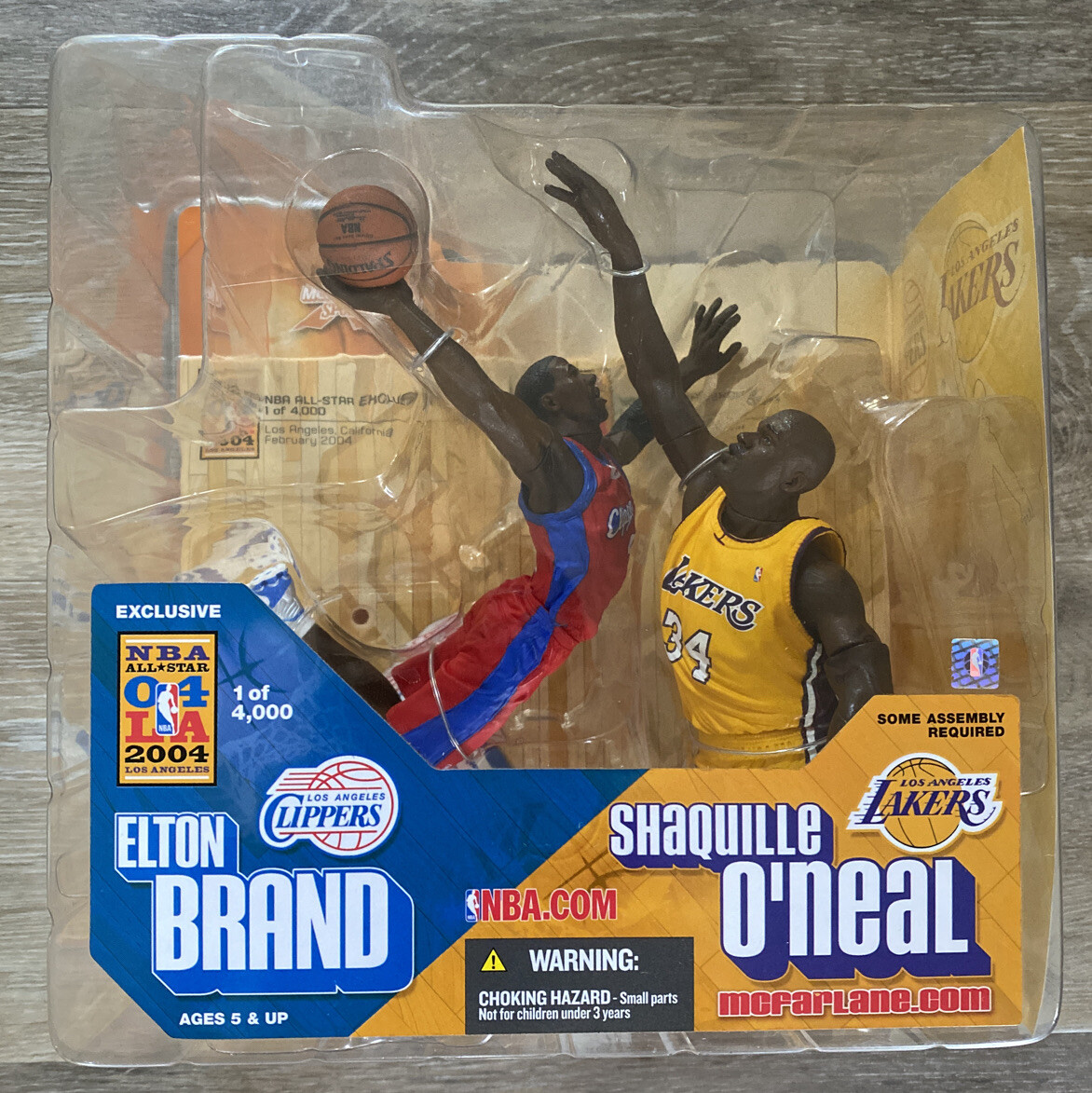 SHAQUILLE ONEAL SHAQ ELTON BRAND 2 PACK NBA ALL STAR EXCLUSIVE LIMITED ...