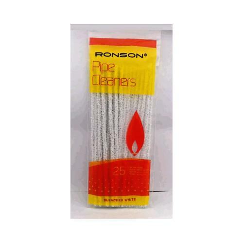 5 X 25 RONSON PIPE EXTRA LONG WHITE PIPE CLEANERS NATUREL COTTON BLEACH ...