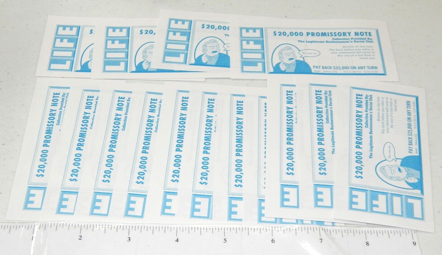 2004 Simpsons Edition Game of Life Board Game Promissory Note Parts ...