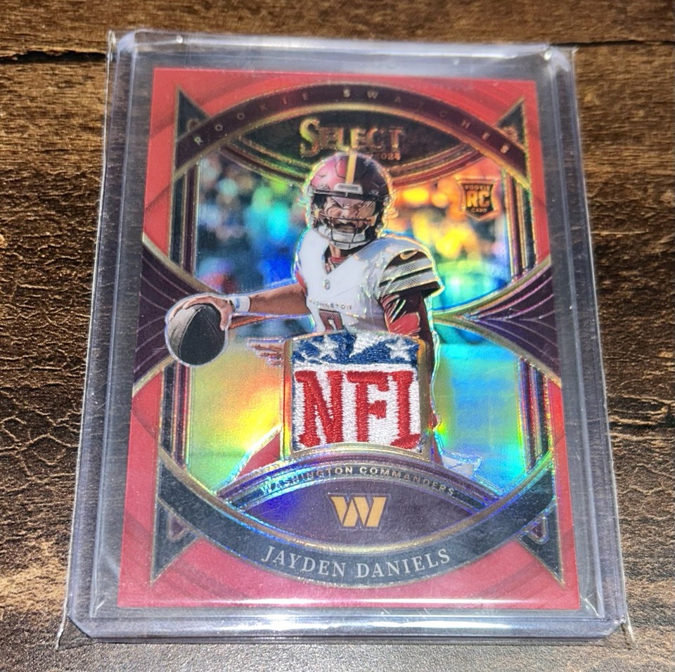 Jayden Daniels NFL SHIELD CUSTOM CARD 1/1 SELECT Rookie Swatches READ ...