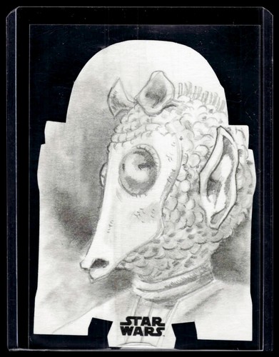 2022 Topps Finest Star Wars SSK-AA Marlo Agunos Artist Shaped Sketch ...