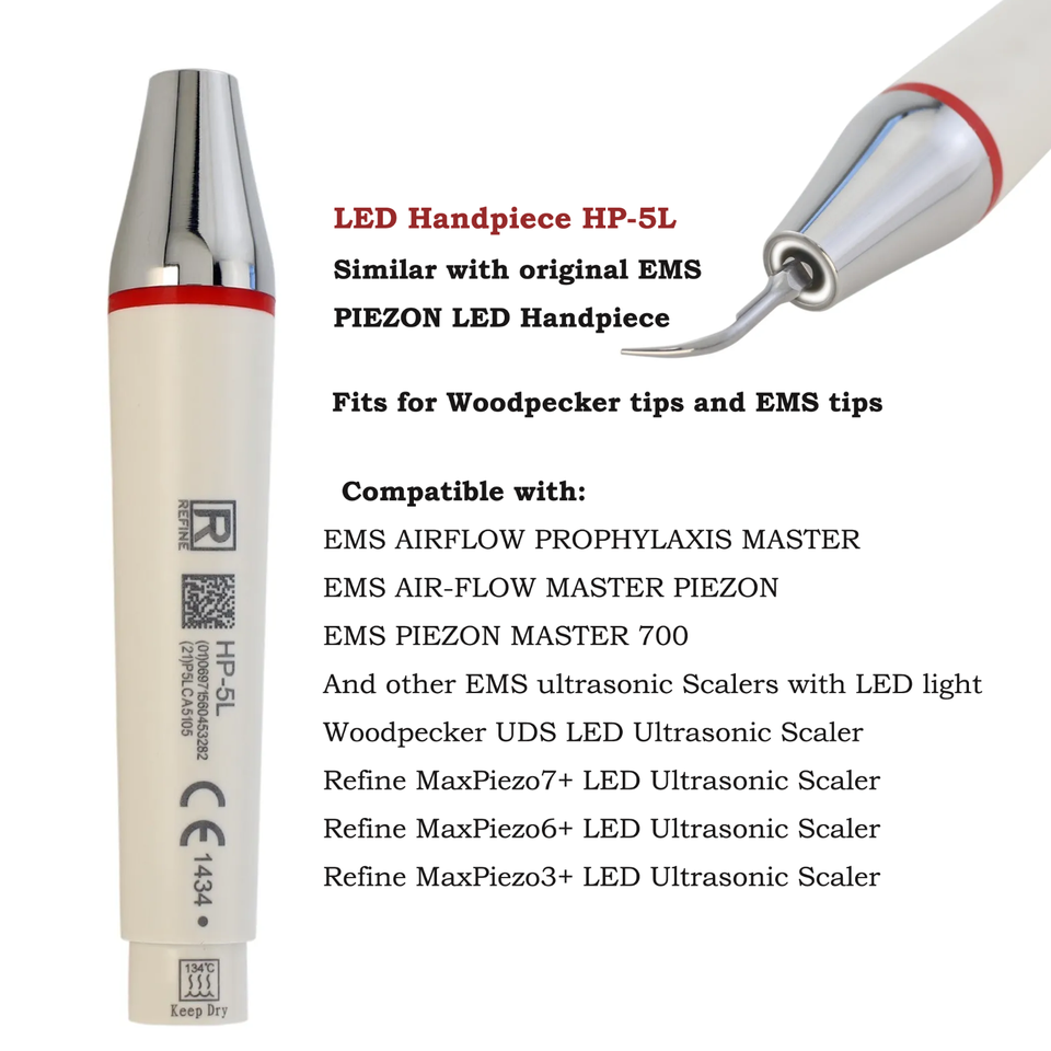 Dental EMS PIEZON Ultrasonic Piezo Scaler Handpiece LED HP-5 Refine ...