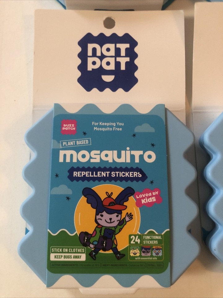 4 Nat Pat Itch Relief Stickers Kids All Natural Deet Free With Case 24 ...