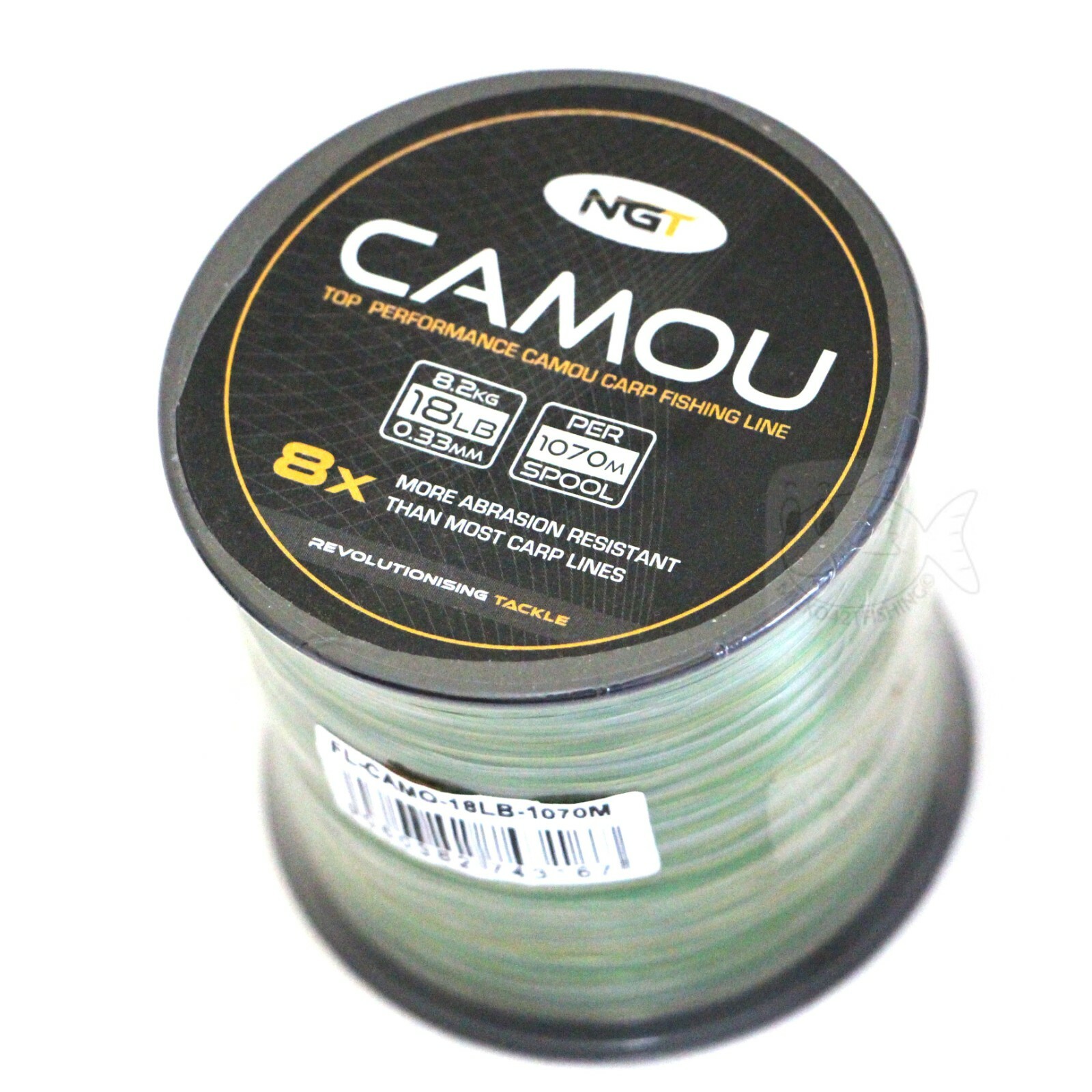 NGT Camo Fishing Line Bulk Spool Carp Fishing Line 10, 12, 15, 18 lb ...