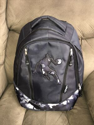 18” And1 Black & Gray Backpack/Book Bag Red Zip Pockets Laptop | eBay