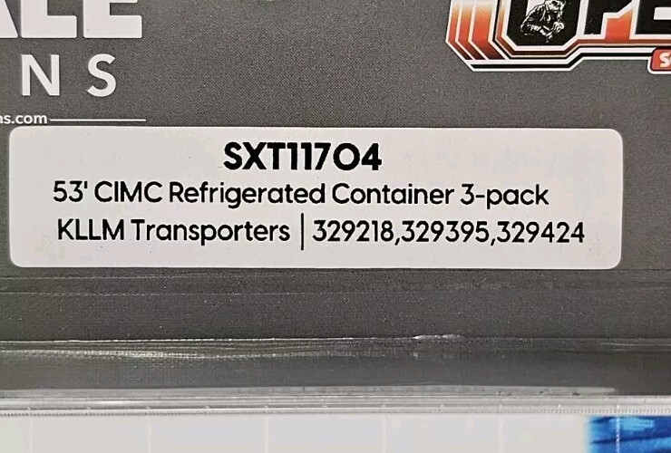 SXT11704 Scaletrains KLLM 53' Reefer Containers | eBay