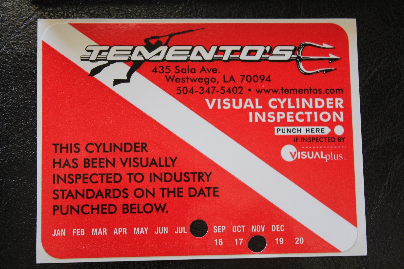 Scuba Cylinder Visual Inspection Stickers at Lynn Walker blog