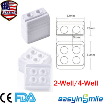 Dental Lab Disposable Mixing Wells Bonding Composite Adhesive 2/4 Wells ...