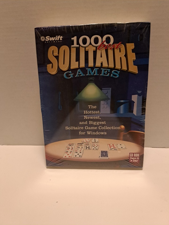 1000 Best Solitaire Games (PC, 2000) Brand New Big Box - Factory Sealed ...