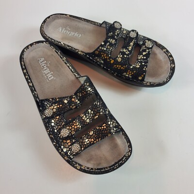 Alegria Women shoes Kacee Sandals FIO-780 Black Gray 40 9.5 10 | eBay