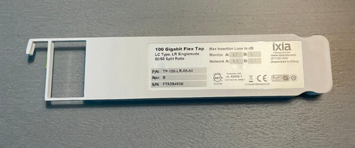 IXIA 100 GIGABIT FLEX TAP LC TYPE LR SINGLEMODE 50/50 TP-100-LR-85-50 ...