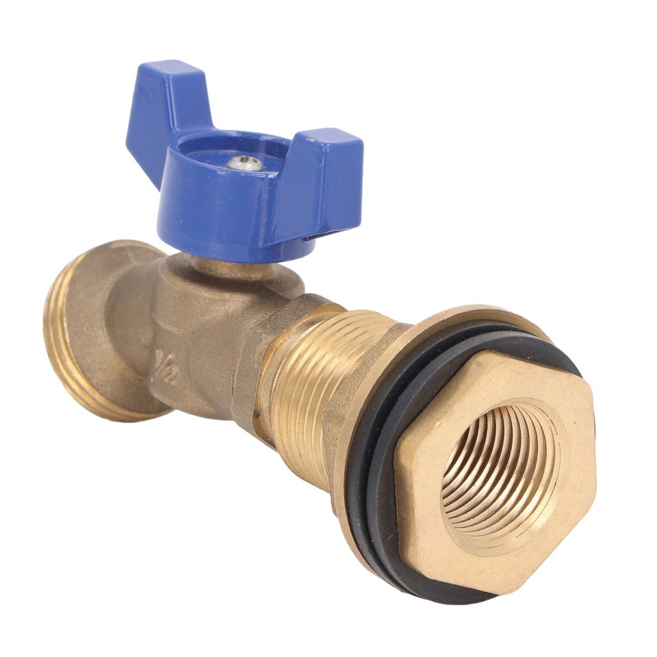 Brass Ball Valve Quarter Turn for Rain Barrel Spigot Water Tank Fitting ...
