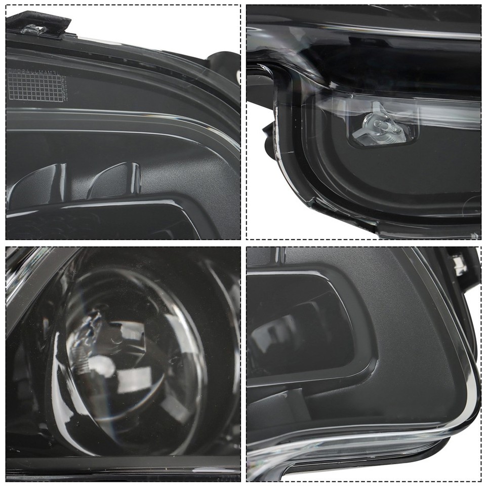 Front Headlights Headlamps Left + Right Side Clear For Jeep Cherokee ...