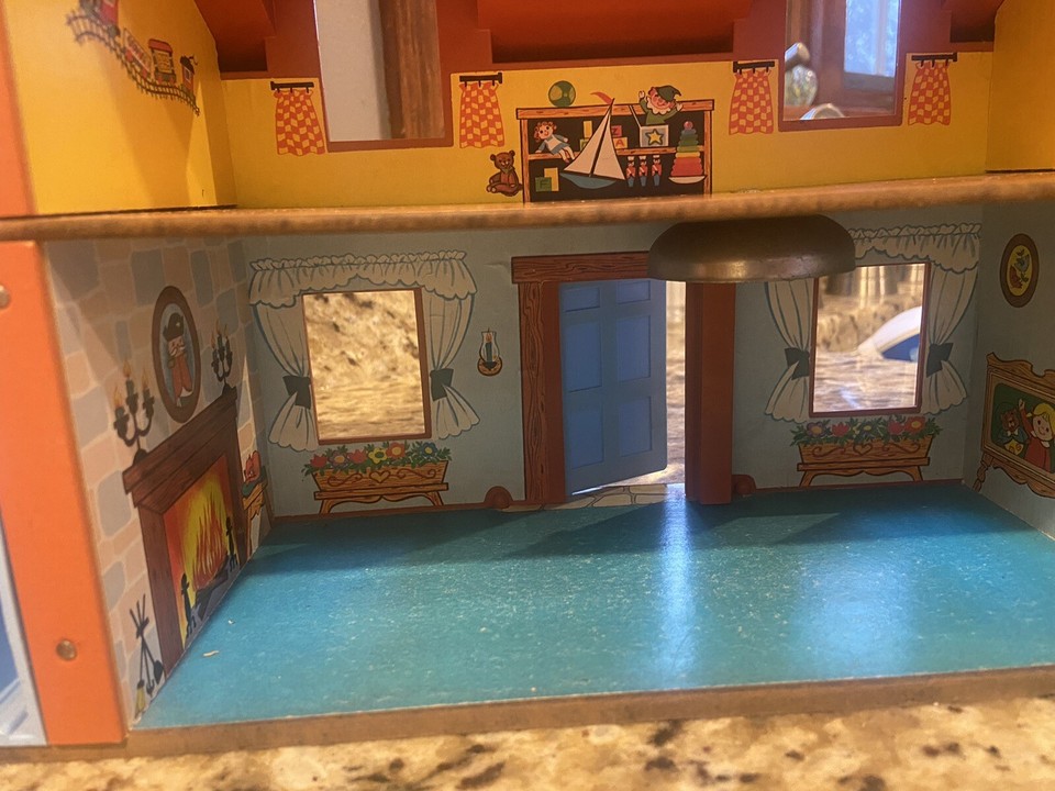 1969 Vintage Fisher Price Little People Play Family House 952 Loaded W ...