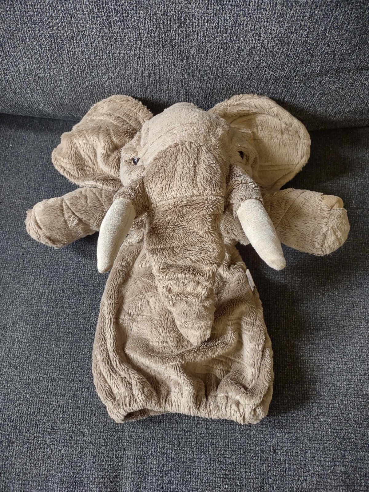 Folkmanis Hand Puppet Elephant Plush Grey Moveable Trunk | eBay