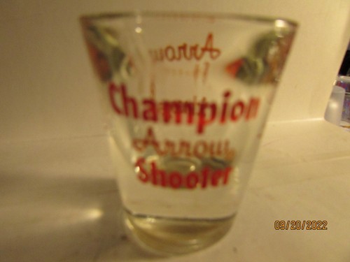Champion Arrow Schnapps Standard Shot Glass - logo on clear- new | eBay