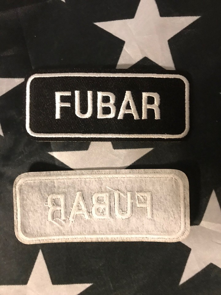 FUBAR Embroider Tab Funny Biker Sayings Sew or Iron-On Patch | eBay