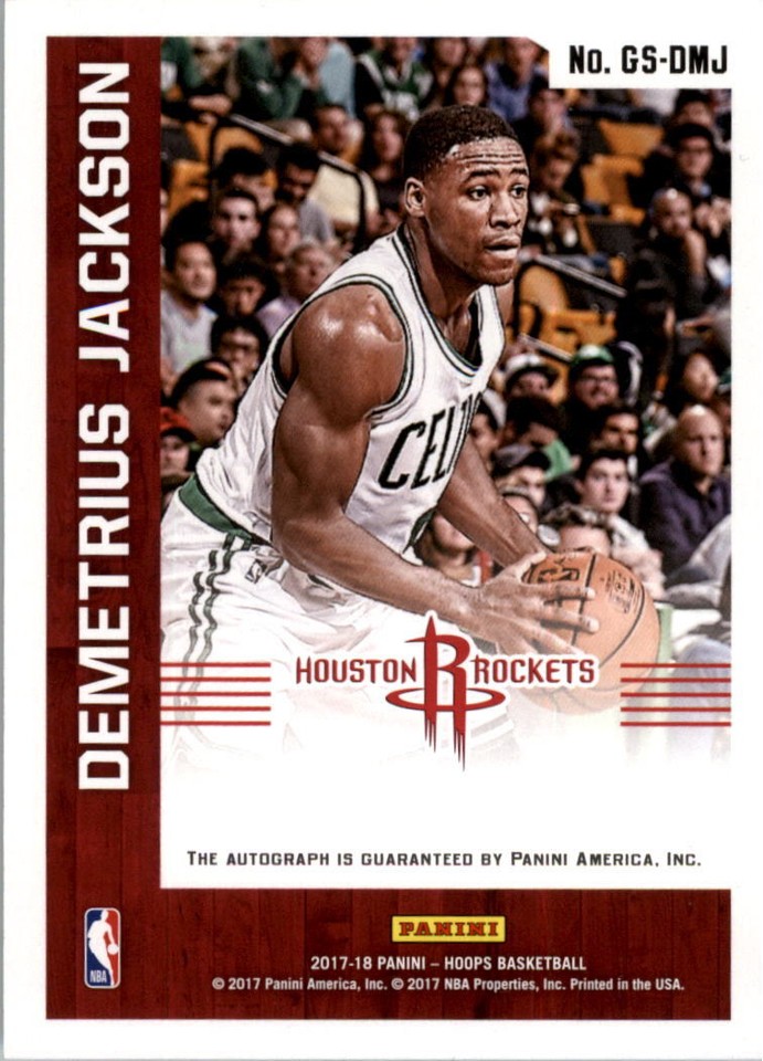 2017-18 Hoops Great SIGnificance Autographs #36 Demetrius Jackson Auto ...