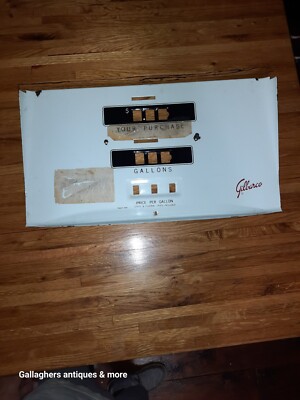 Antique Gilbarco Original Gas pump face plate Vintage Sign Part ...