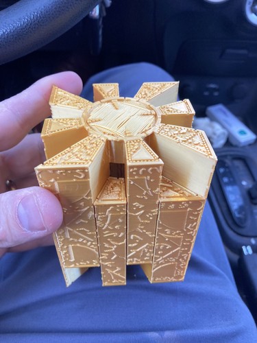 3D Print Hellraiser Puzzle Box (Gold Silk Finish) Alternate Version 4.5 ...