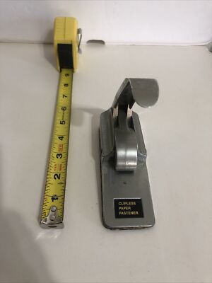 Clipless Paper Fastener Stapleless Stapler Vintage | eBay