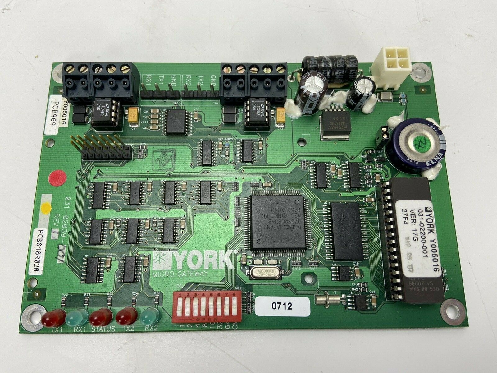 York 031-02039-001 Rev D Micro Gateway Circuit Board *WARRANTY INCLUDED ...