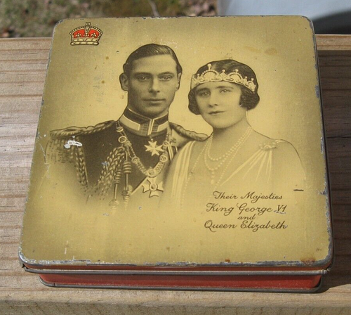 King George VI and Queen Elizabeth Coronation Toffee Candy Tin | eBay