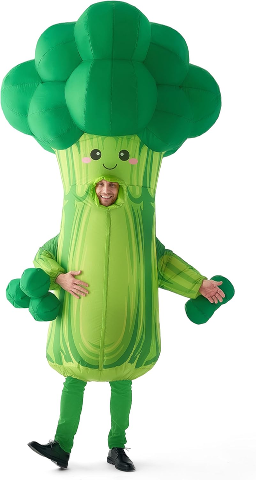 Halloween Inflatable Costume Adult, Full Body Broccoli Blow up Costume ...