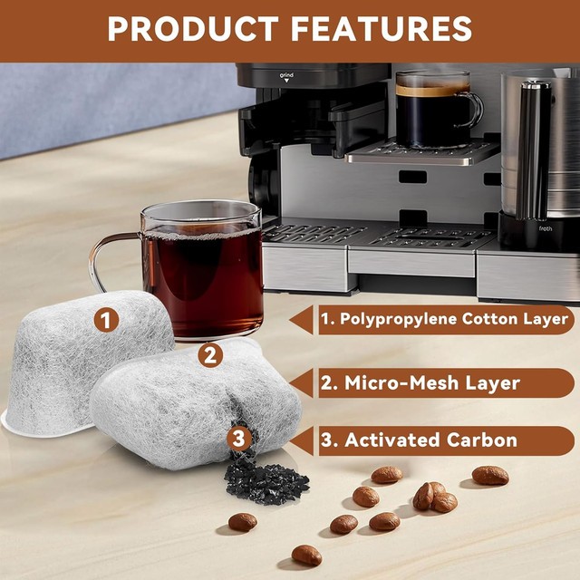 12X Water Filter Inserts for Ninja Espresso Machine Luxe Cafe Coffee ...