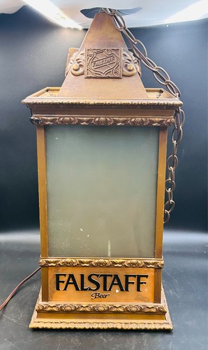 RARE Vintage FALSTAFF Beer 4 SIDED MOTION Bar Light Sign MUST SEE VIDEO ...