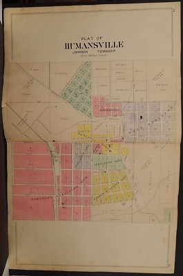 Indiana Marshall County Map Humansville Township 1922 Double Page K21 ...