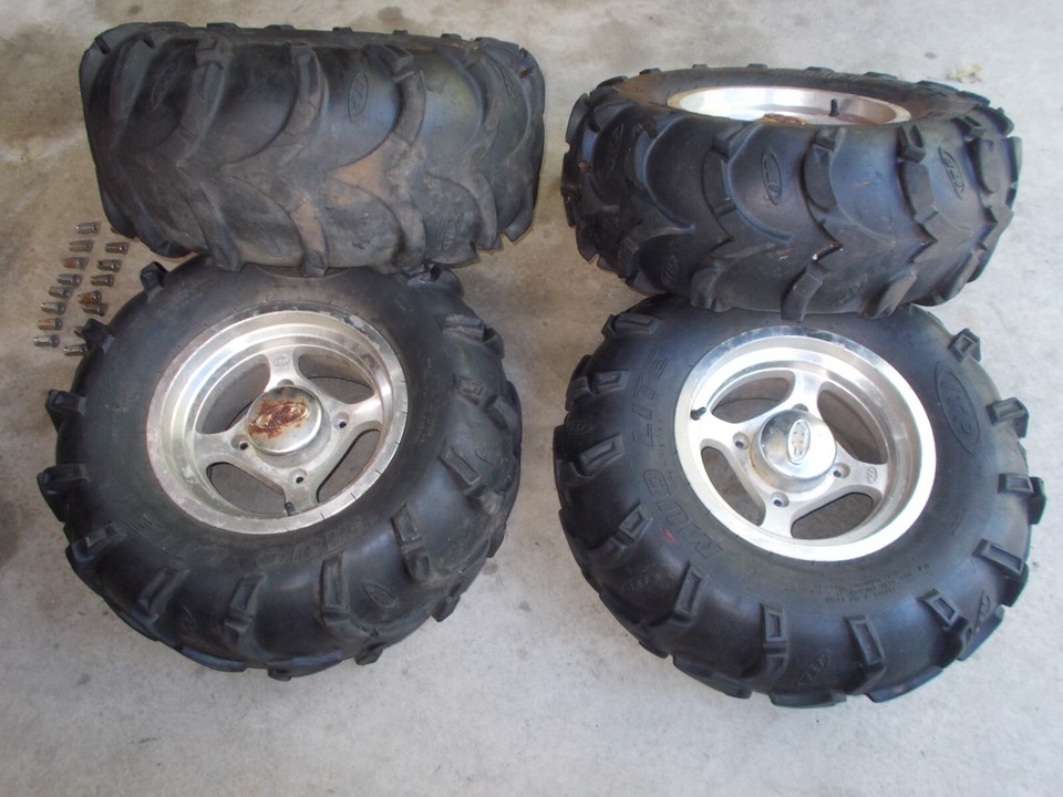 Can Am Outlander 400 Front Rear ITP Rims Wheels Tires 26X10-12 / 26X12 ...