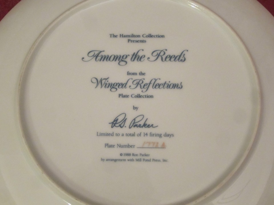 MALLARD DUCK collector plate RON PARKER Waterbirds - Hamilton ...