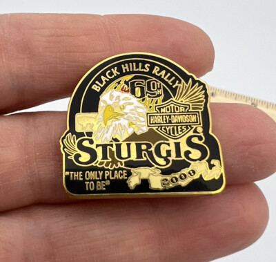 Harley Davidson Motorcycles 69th Sturgis Black Hills Rally Pin Eagle 1 ...