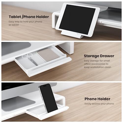Monitor Stand Riser, Klearlook Foldable, Height Adjustable Computer ...