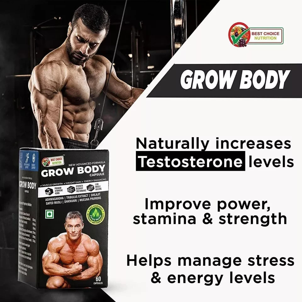 BODY GROW Fast Weight Gain Pills Muscle Gainer WEGHT GAIN 60 CAPSULES ...